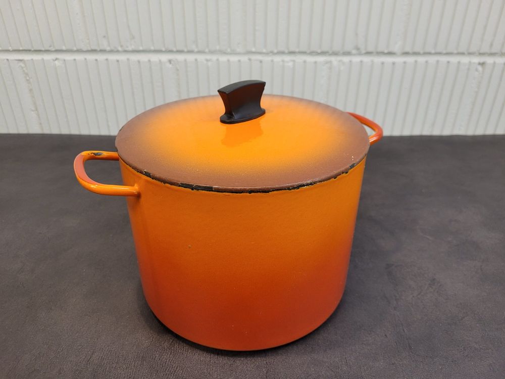 Gusseisen Topf Pfanne Gussdeckel Eisentopf emaille 22cm | Kaufen auf ...