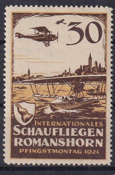 Internat. Schaufliegen Romanshorn 1924, Vignette ungebraucht (Gebraucht ...