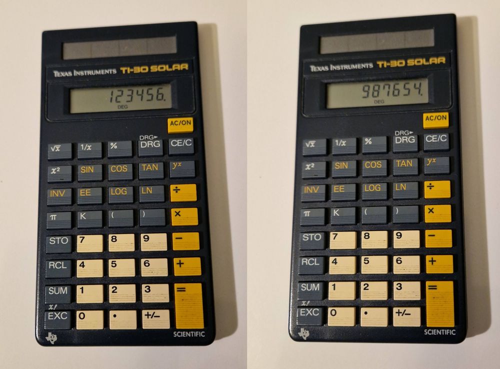 Vintage TI-30 SOLAR Taschenrechner von 1992 Abholung/Versand (Gebraucht ...