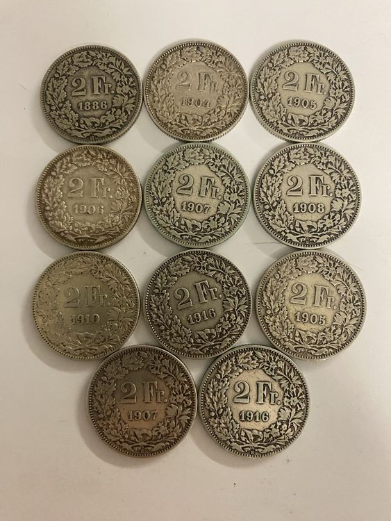 11 Stk 2.- über 100 Jahre Alt (10) (Gebraucht) in Ballwil für CHF 66 – mit Lieferung auf Ricardo ...