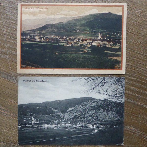 2 uralt AK`s BALSTHAL / PAPIERFABRIK wies mal war..... | Acheter sur Ricardo