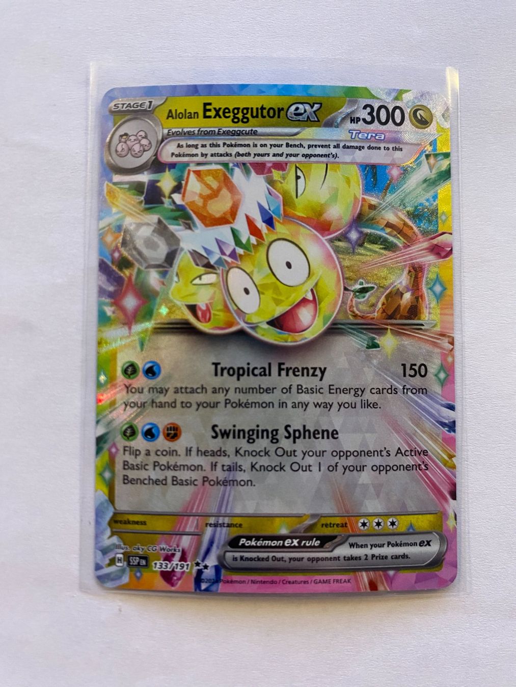 Pokemon Alolan Exeggutor EX 133/191 Surging Sparks EN (Neu (gemäss ...