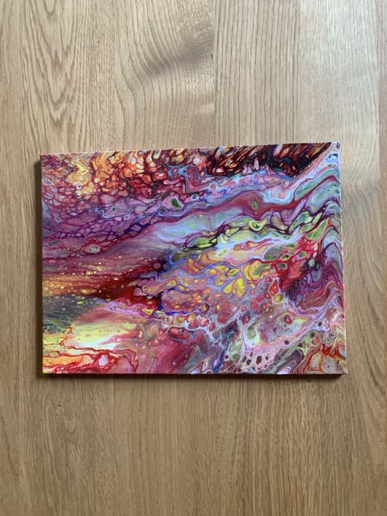 Abstraktes Acrylbild, Fluid Painting, bunt (Gebraucht) in Balsthal für ...