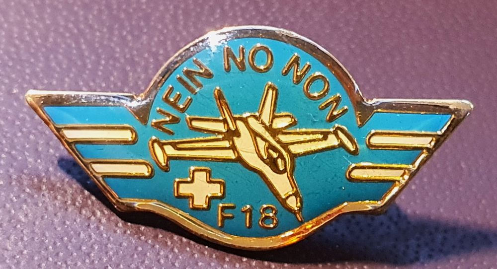 F580 - Pin NEIN NO NON F18 „Stop F/A-18“ (1992) / RAR | Kaufen auf Ricardo