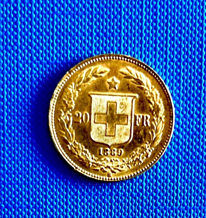 20 Fr Helvetia Gold 1889 (Gebraucht) in Boniswil für CHF 391 – mit ...
