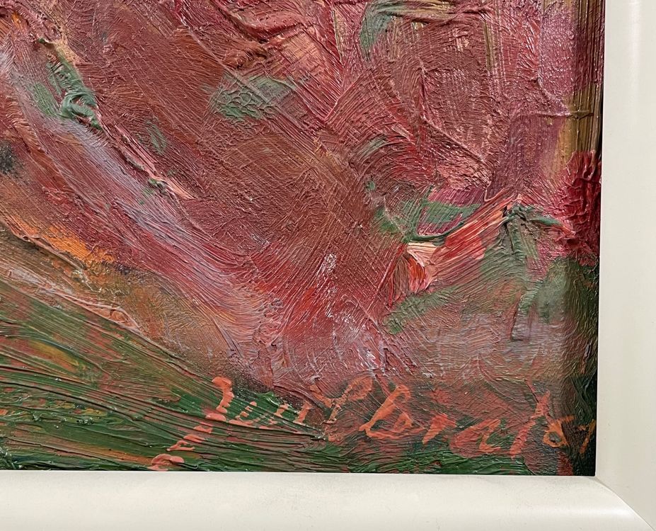 Grosses Feld Aussicht Gemälde unleserlich Signiert | Kaufen auf Ricardo