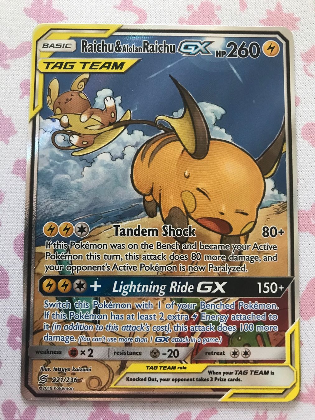 Pokemon Unified Minds RAICHU & ALOLAN RAICHU GX 221/236 🇬🇧 | Kaufen auf ...