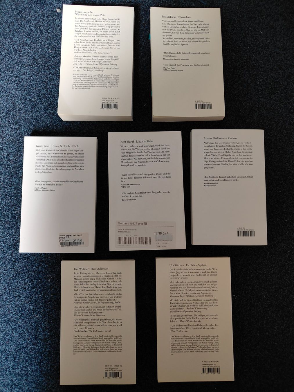 Diogenes Set (Haruf, Widmer, Loetscher, McEwan, Yoshimoto) (Gebraucht ...