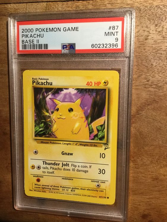 Pikachu, Base Set II Pokemon Game (2000), PSA 9 Mint (Gebraucht) in für ...