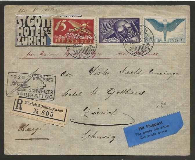 1926 R-Brief Schweiz Afrika Flug | Kaufen auf Ricardo