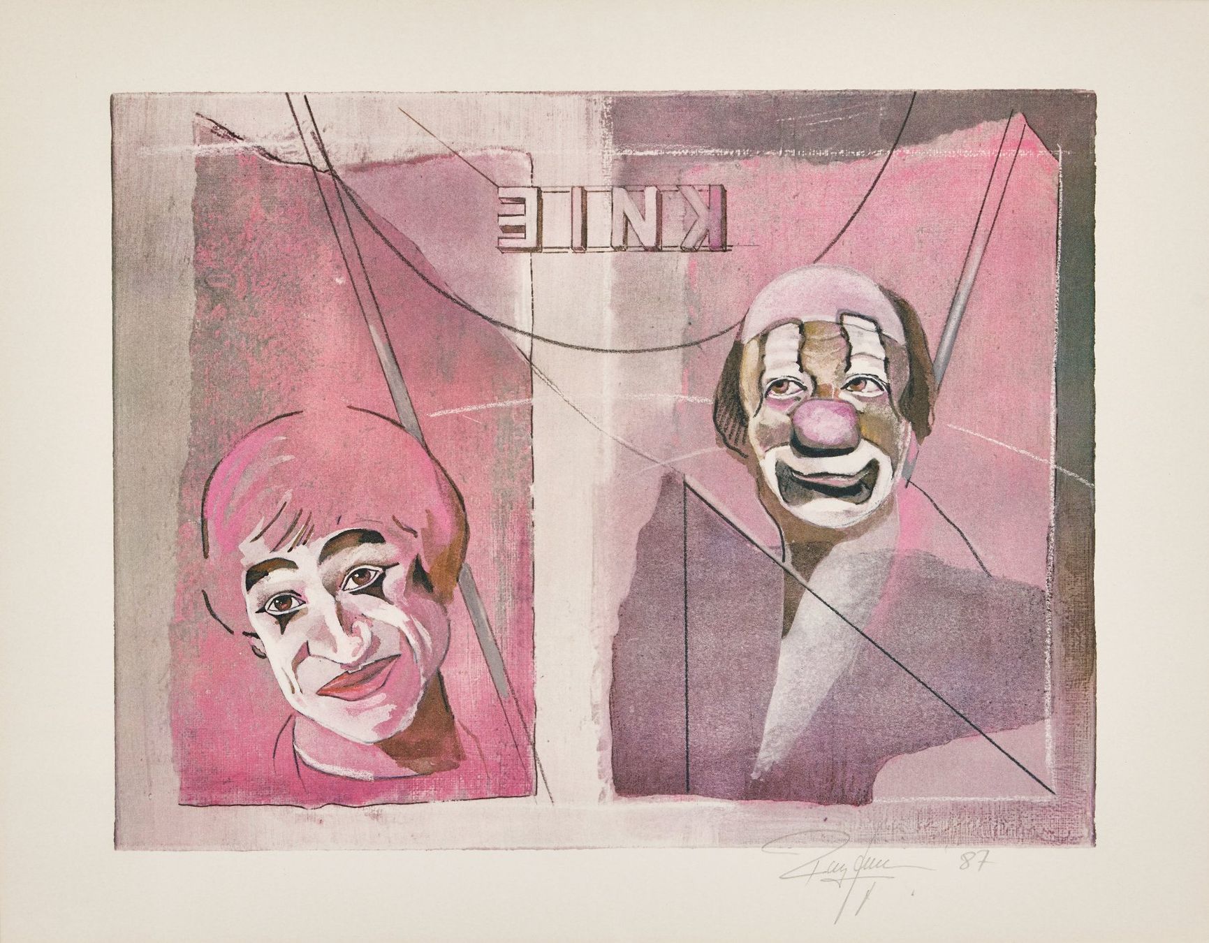 Knie Rolf, Clowns Dimitri Original handsignierter Lichtdruck (Gebraucht ...