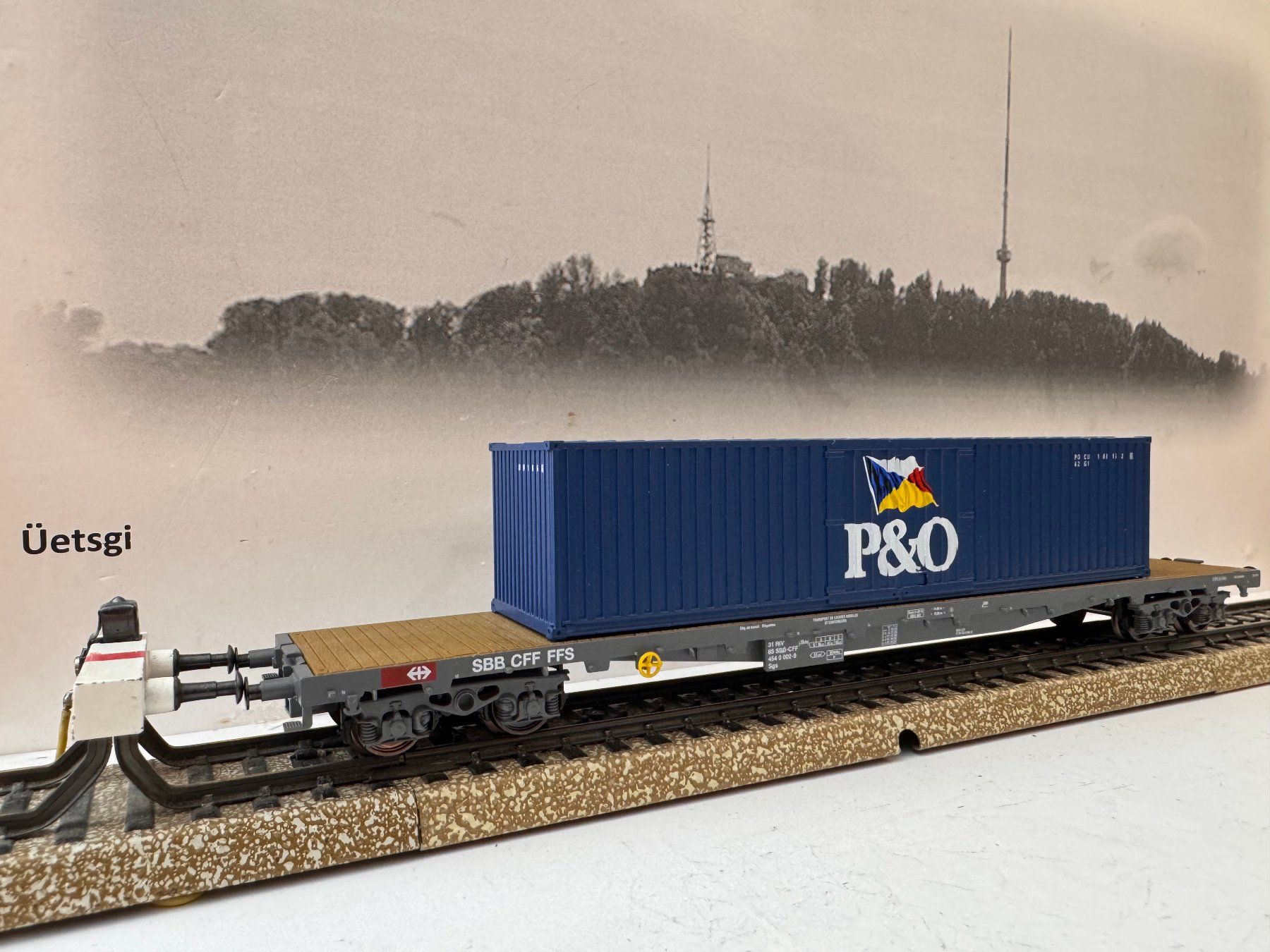 Hag 390 Container-Tragwagen Sgss SBB mit 40' Seecontainer (Gebraucht ...