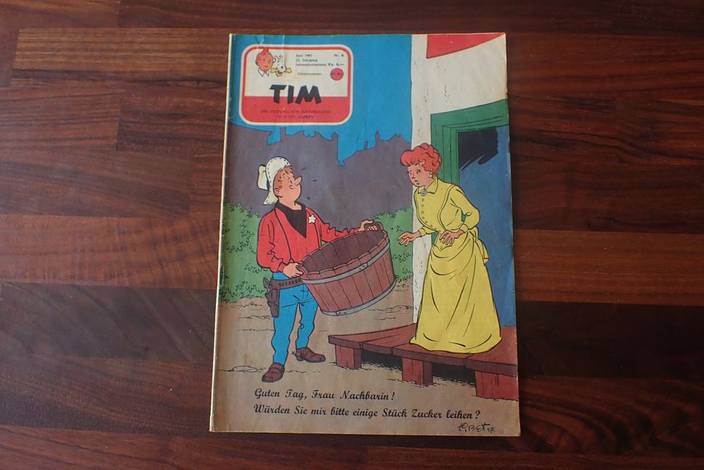 sehr altes TIM Comic Heft Nr. 6 von 1961 Tim und Struppi (Gebraucht) in ...