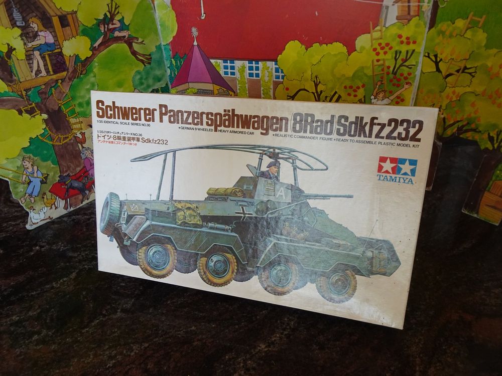 Tamiya Schweizer Panzerspähwagen 8 Rad Sdkfz 232 Bausatz (Neu (gemäss ...
