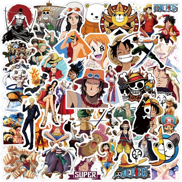 50 Stk. Sticker/Aufkleber - luffy Zoro One Piece Ace (Neu und ...