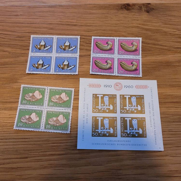 Los Mit 4er Blocks Pro Patria 60 (Gebraucht) in Biel/Bienne für CHF 1 – mit Lieferung auf ...