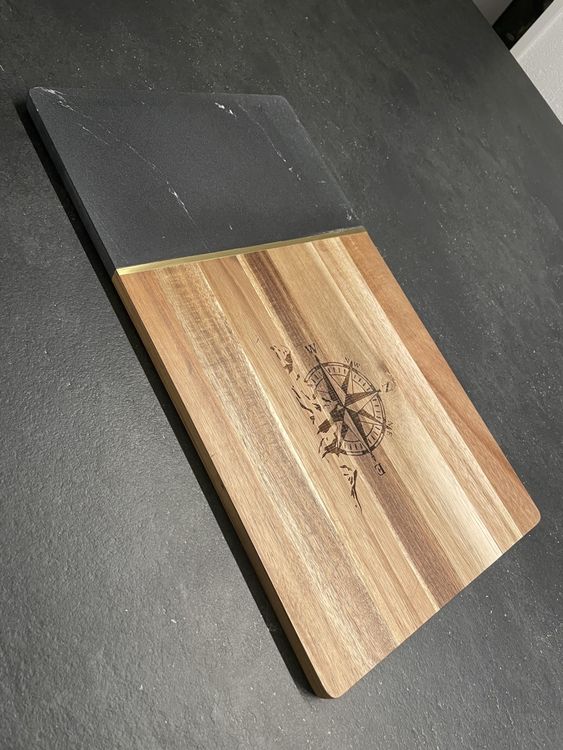 Schneidebrett Holz / Marmor (Neu (gemäss Beschreibung)) in Sutz für CHF ...