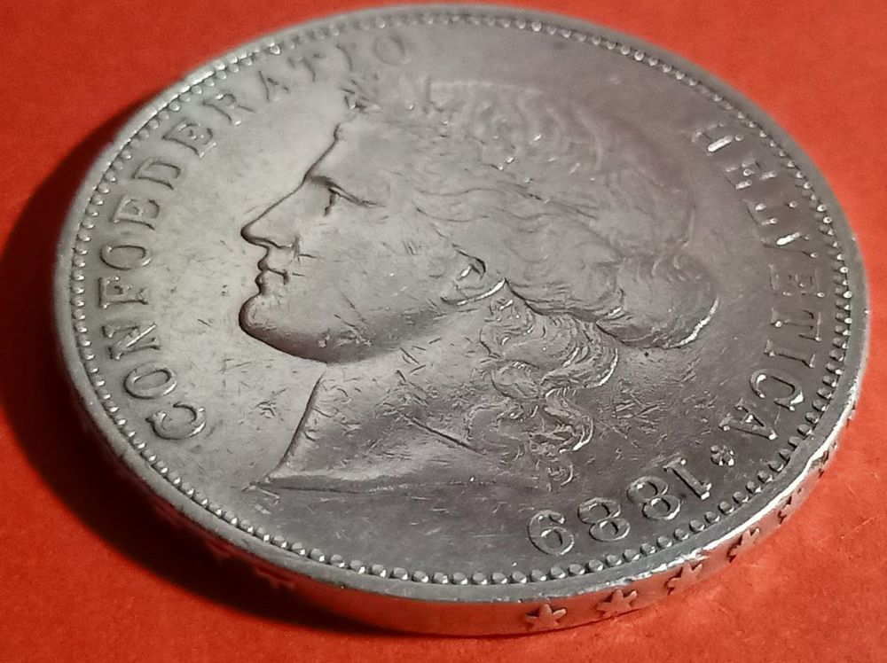 1889 5 FRANKEN SILBER Qualité RARE 5 FR CHF SCHWEIZ ### (Gebraucht) in ...