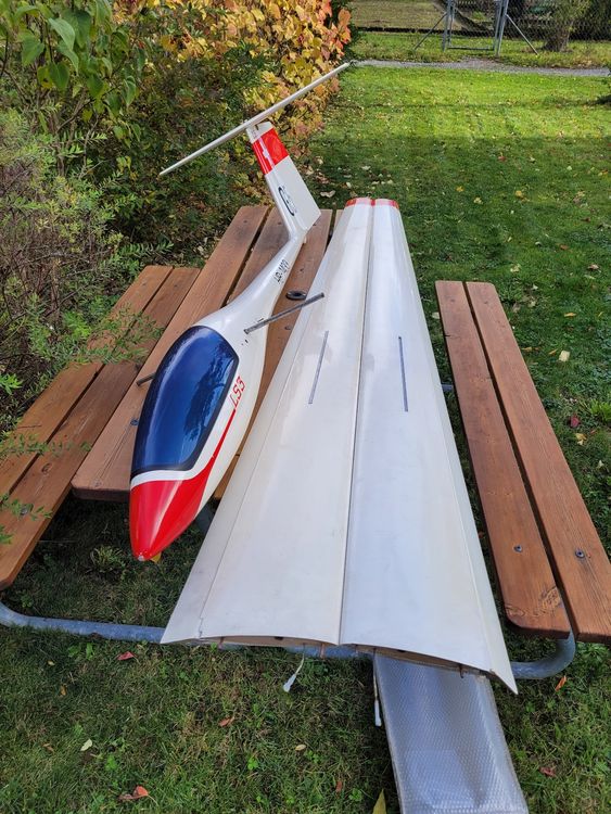 LS-3 von Rowing, 4,5 Meter voll GFK. Segelflugzeug, leer (Gebraucht) in ...