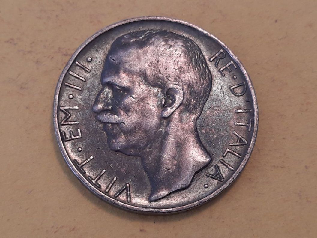 Italien 10 Lire "Vittorio Emanuele III" 1928 R Silber (Gebraucht) in ...