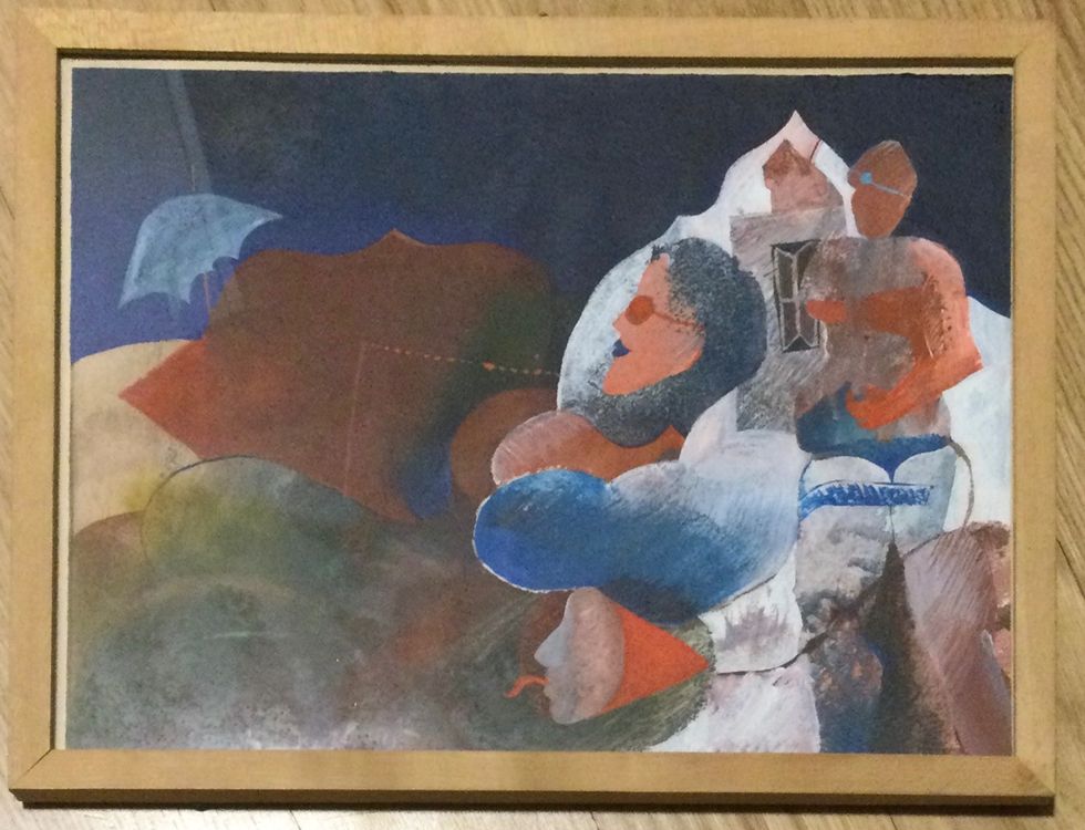 Abstrakte Mischtechnik Unleserlich Signiert | Kaufen auf Ricardo