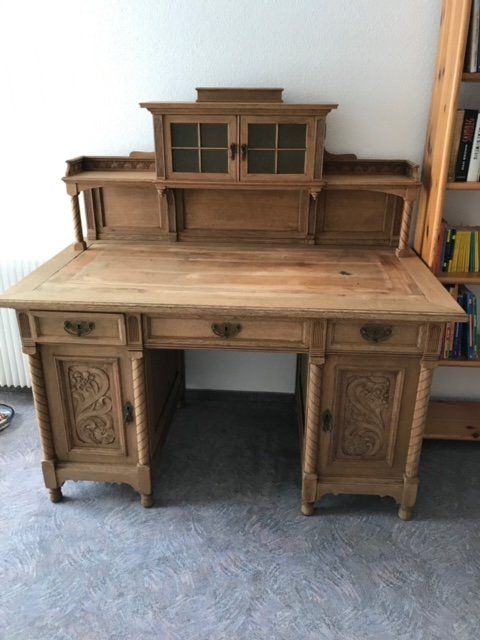 Elegantes Alter Schreibtisch Holz Fotos