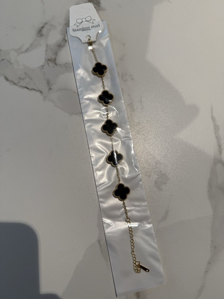 Black Clover Stainless Steel Bracelet NEW! 🍀 (black&gold) (Neu und ...