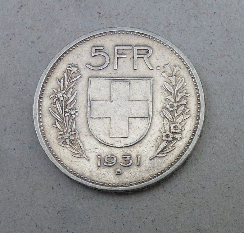 5.- Fr. 1931 Abart: 10 Sterne über Kopf (Gebraucht) in Walkringen für CHF 65 – mit Lieferung auf ...