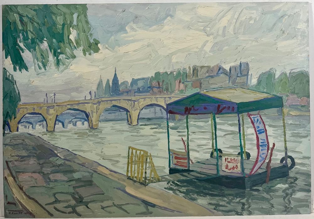 Josef Knecht (1913-?) Brücken Ansicht Gemälde (Gebraucht) in Root für ...