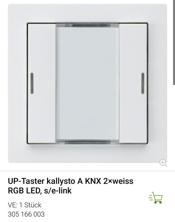 KNX UP-Taster 2-fach RGB LED, Hager (Neu (gemäss Beschreibung)) in ...