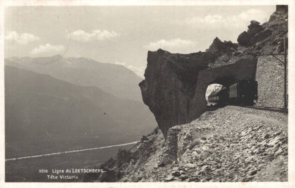 Lötschbergbahn, Eisenbahn, Tunnel, Tête Victoria, gel. 1930 (Gebraucht ...
