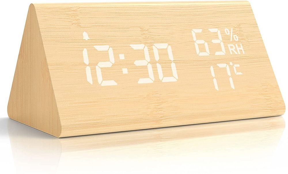 NBPOWER Wecker Digital, Bambus | Kaufen auf Ricardo