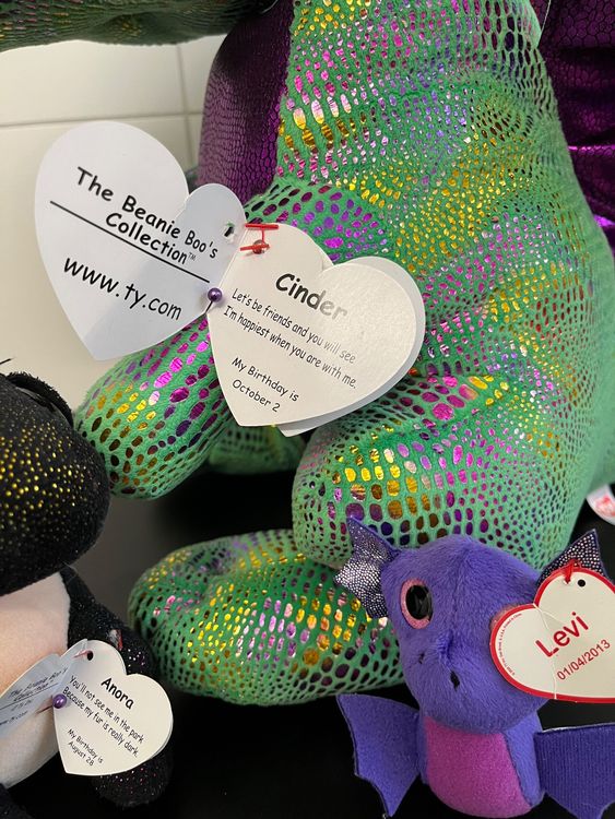 Glubschi "Drachen": ty Cinder 40cm, ty Anora, ty Levi :-) (Gebraucht ...