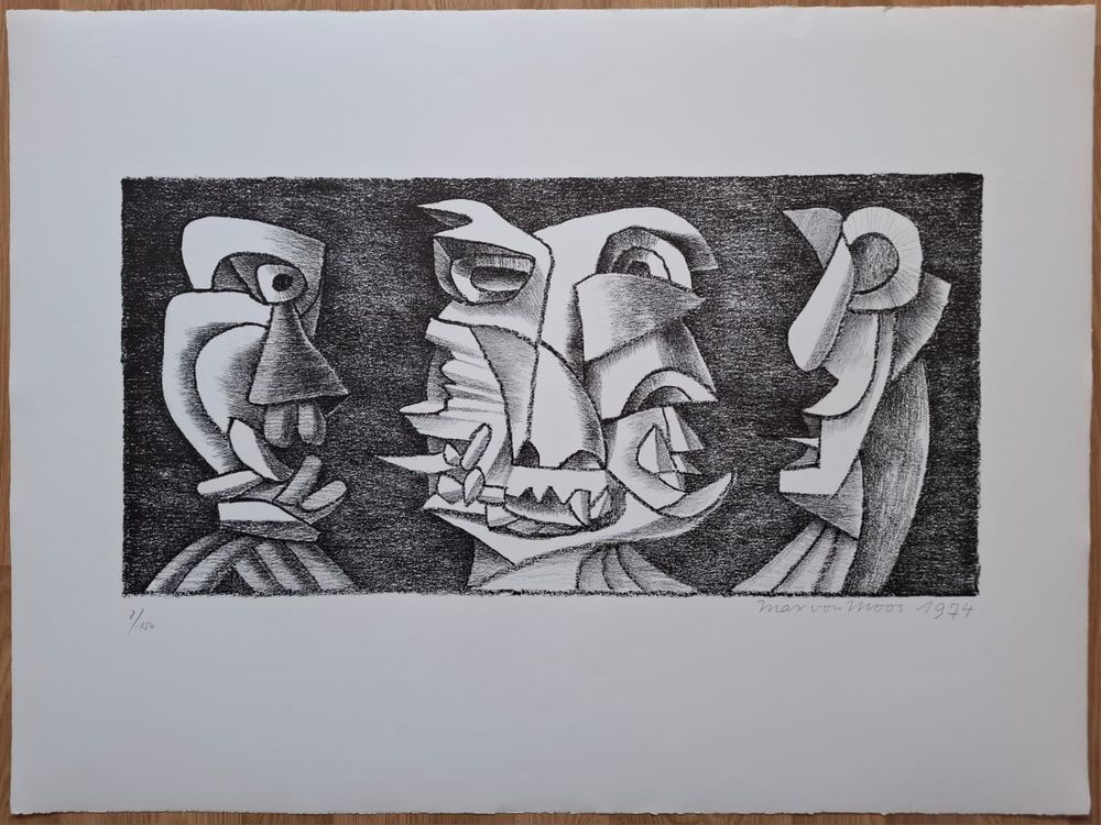 Max von Moos Litho «Sprechende Figuren» signiert 1974; 8/150 (Gebraucht ...
