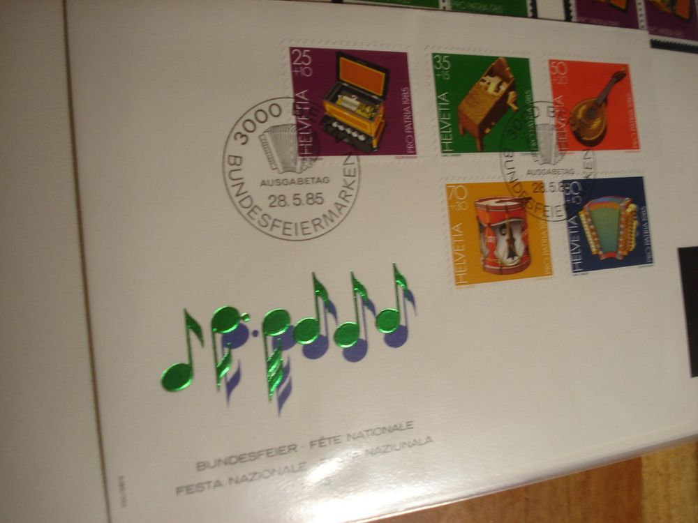 Set Pro Patria 1985, FDC + Satz Lose ET-o 4erblock (Gebraucht) in Niederwil AG für CHF 1 – mit ...