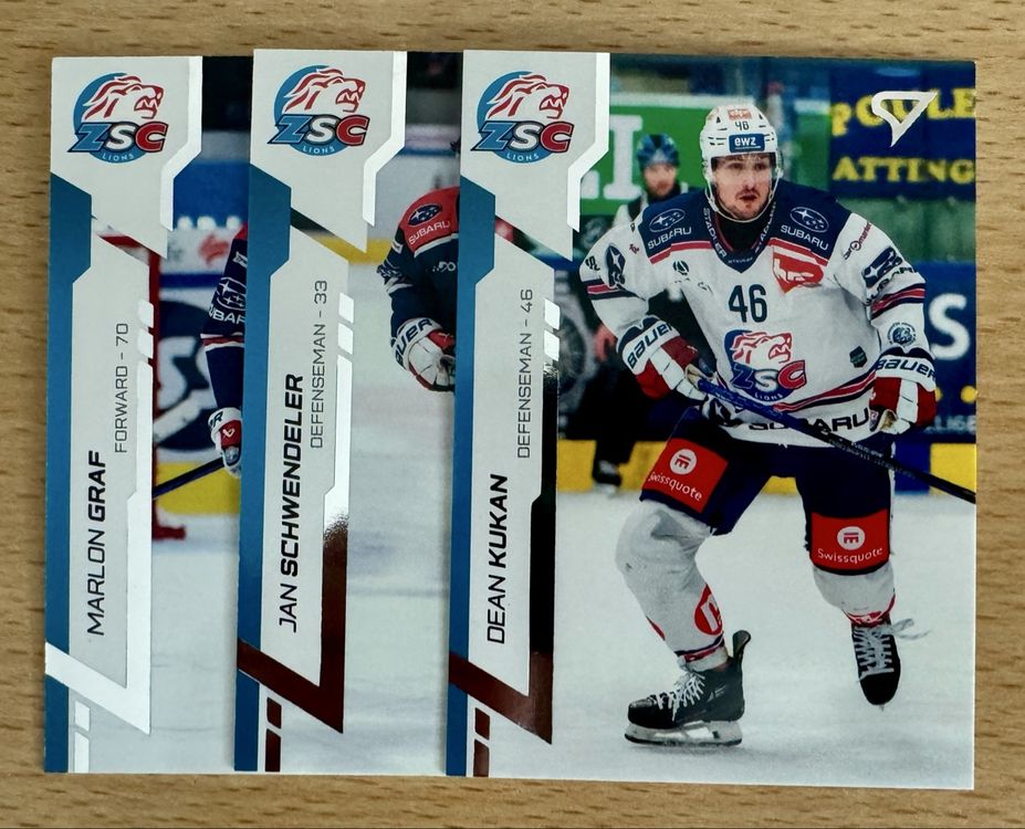 3 ZSC Lions Sammelkarten Eishockey Graf/Kukan/Schwendele | Kaufen auf ...