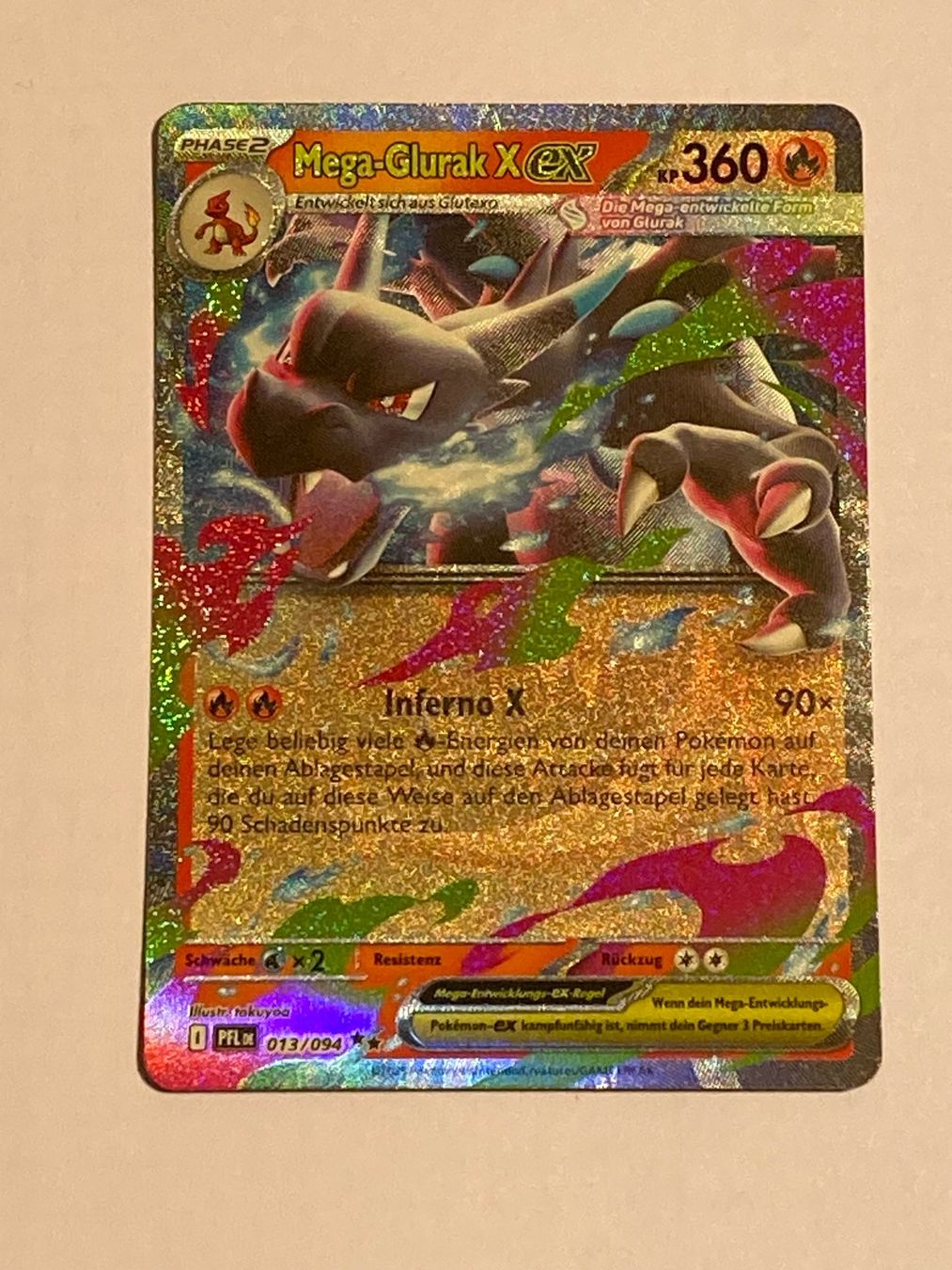 Pokemon FATALE FLAMMEN Mega-Glurak ex 013 / 094 DE (Neu (gemäss ...