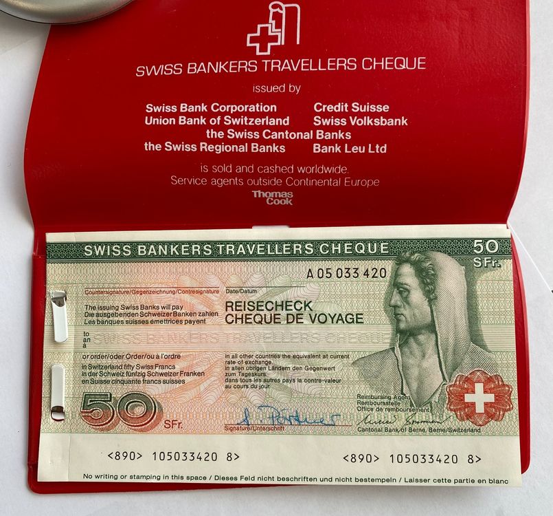 2 x 50 Franken Schweizer Reisecheck (Neu (gemäss Beschreibung)) in ...