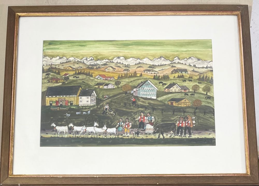 Verena Broger (1943) Gemälde - Appenzeller Alpaufzug | Kaufen auf Ricardo
