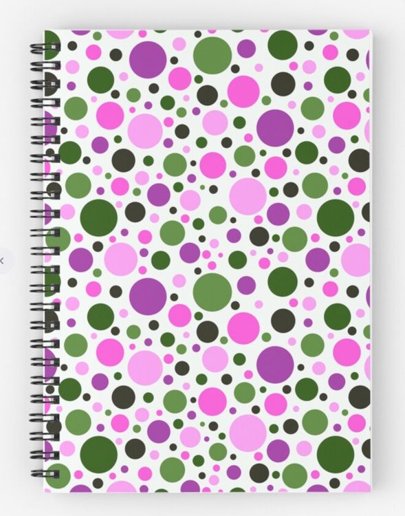 2 x Spiralblock - Punkte rosa grün | Kaufen auf Ricardo
