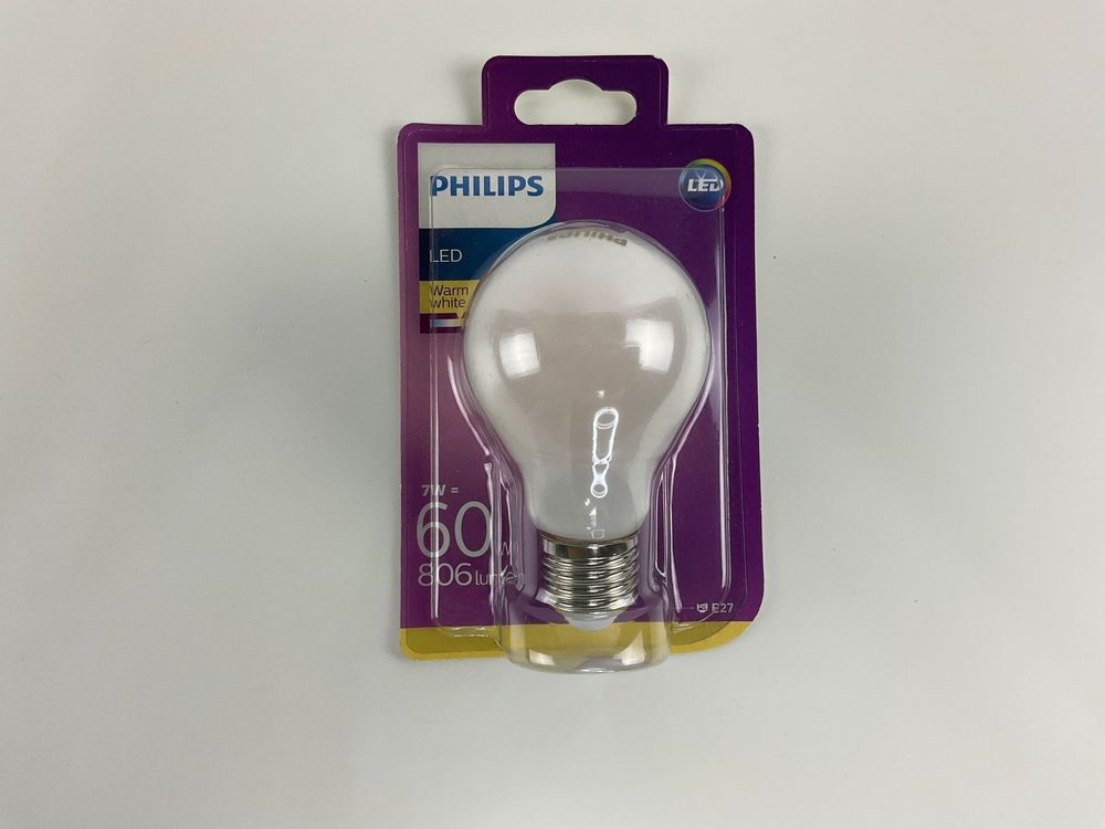 Philips LED Glühbirne 60 Watt E27 NEU (Neu und originalverpackt) in ...