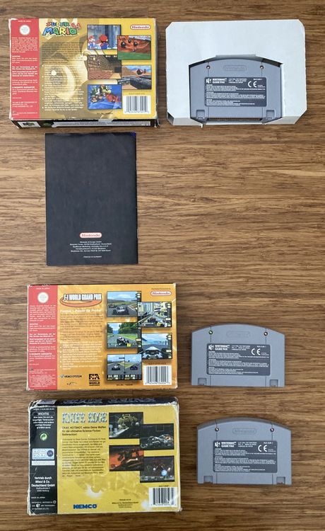 3 N64 Nintendo 64 Games Super Mario 64 - F1 - Knife Edge OVP | Kaufen ...