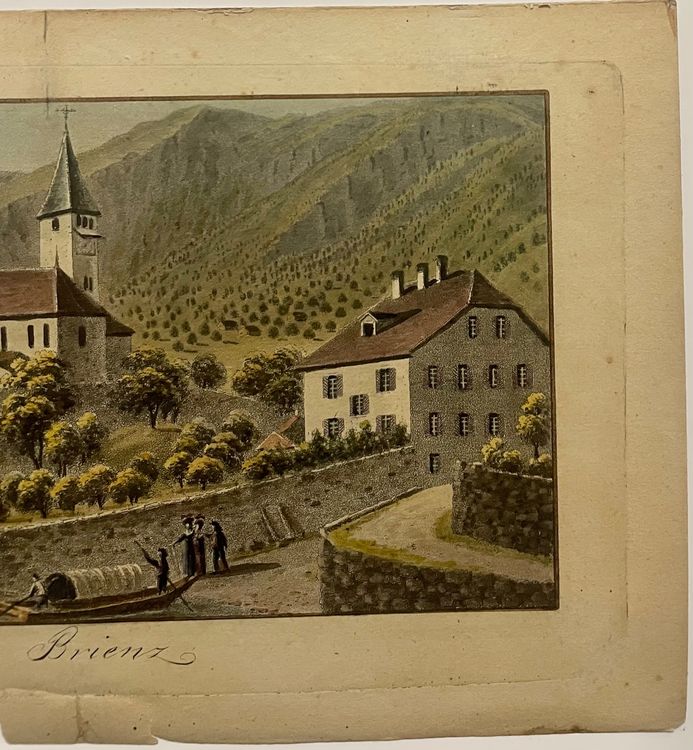 Jakob Samuel Weibel 1771- 1846 Kolorierte Stich von Brienz (Gebraucht ...