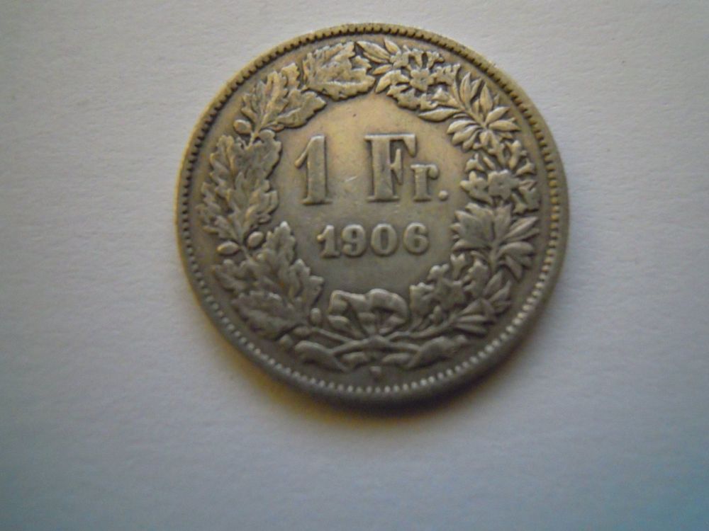 1 Fr. 1906 silber (Gebraucht) in Kriegstetten für CHF 2.6 – mit Lieferung auf Ricardo kaufen