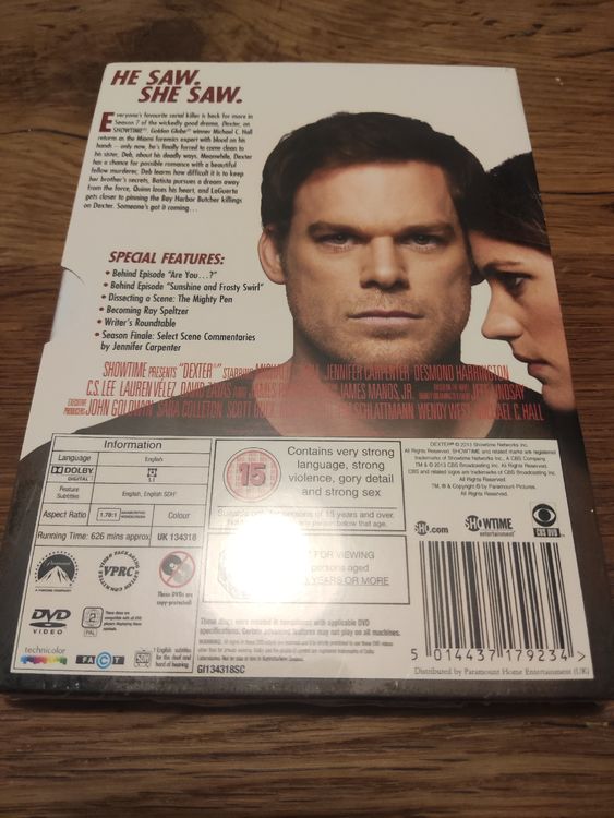 Dexter - die komplette 7. Staffel (DVD) NEU ÖVP Englisch (Neu und originalverpackt) in ...