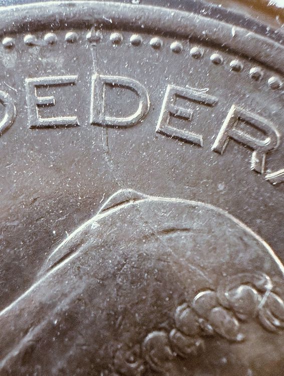 5 Franken 1968 mit Abart Stempelriss (Gebraucht) in Wettingen für CHF 10 – mit Lieferung auf ...