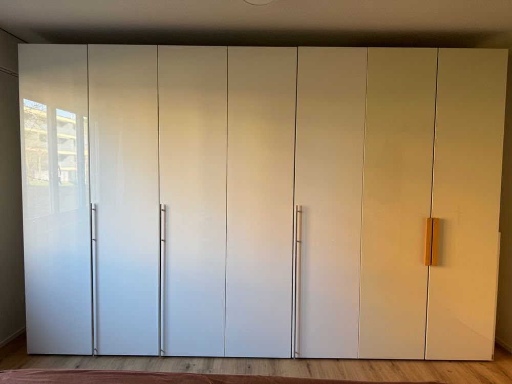 Kleiderschrank Hülsta Metis Plus weiss Hochglanz Türen (Gebraucht) in ...