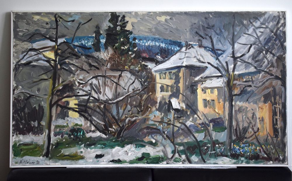 TOP Adolf Weber CH Ölgemälde Atelier Pfarrhaus Menziken 1980 | Kaufen auf Ricardo