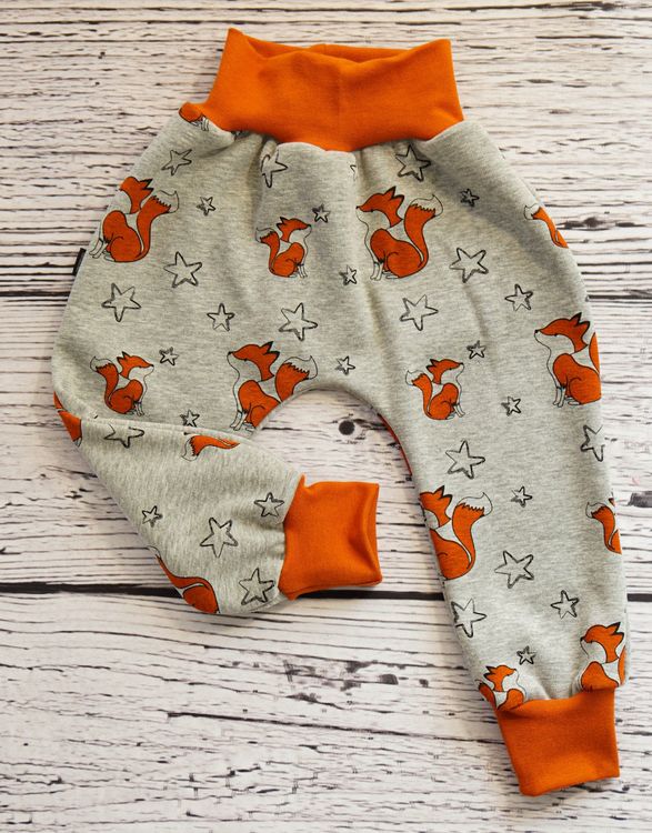 Fleece/Thermo Pumphose mit Füchsen/Sternen Gr.74/80 -NEU (Neu und ...