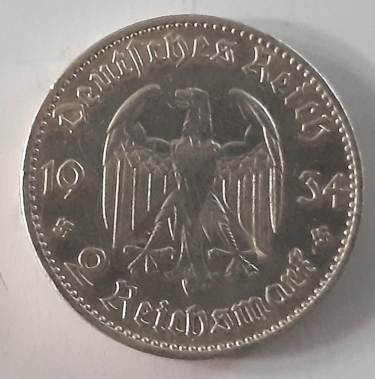Deutsches Reich - 2 Reichsmark 1934 (Gebraucht) in Ebikon für CHF 8 – mit Lieferung auf Ricardo ...